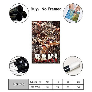 YYUU Gurappura Baki Poster Baki Hanma Poster Baki Poster (18) Canvas Poster Posters for Room Aesthetic Art Poster Print Poster 12x18inch(30x45cm) Unframe-style