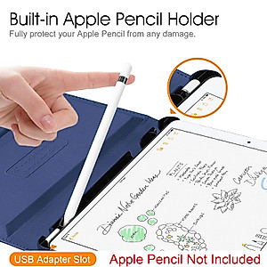 Fintie Rotating Case for iPad Air (3rd Gen) 10.5" 2019 / iPad Pro 10.5" 2017 with Built-in Pencil Holder - 360 Degree Rotating Stand Protective Cover, Auto Sleep/Wake (Navy)