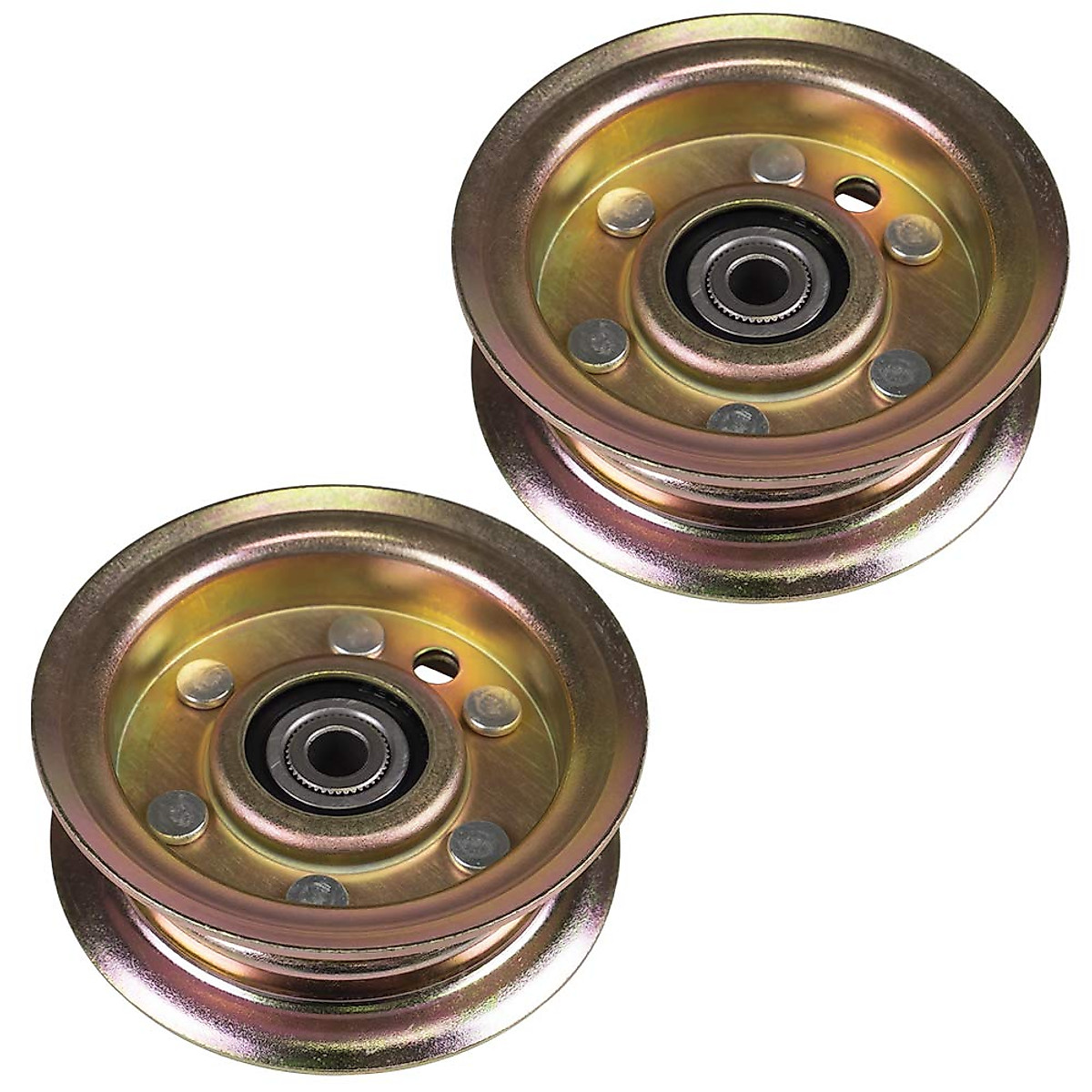 8TEN Flat Idler Pulley for Husqvarna LTH1742 YTH130 YTH1542 YTH1842 YTH1848 YTH2042 532165888 532173437 2 Pack