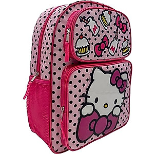 Fast Forward Hello Kitty 16" Licensed Large School Backpack (Hello Kitty Polka Dots)