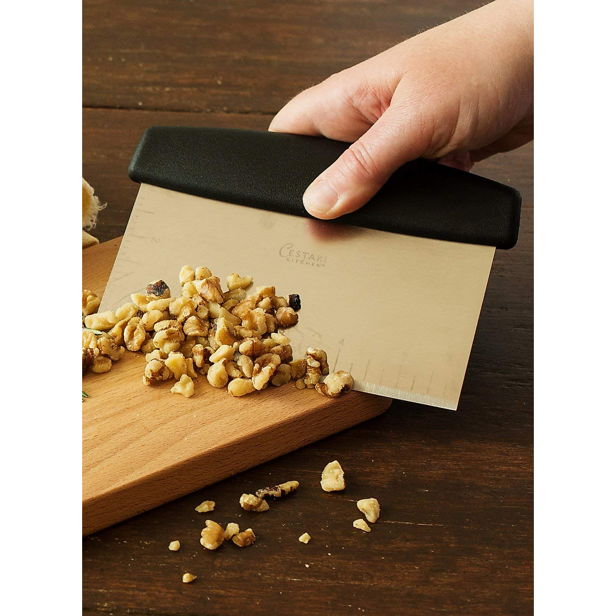 Cestari Bread Knife Bundle 6 inch Advanced Ceramic Knife for Slicing Homemade Bread and Bench Knife for Preparing Dough