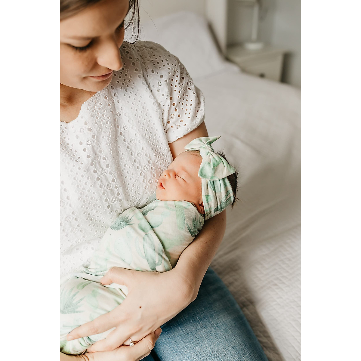 Large Premium Knit Baby Swaddle Receiving Blanket "Desert" by Copper Pearl