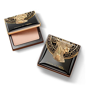 ZEESEA Pressed Powder The British Museum Egypt Series Long Lasting Oil Control Facial Finishing Brighten Setting Powder Multi-use Foundation (#02 Natural Beige)