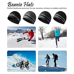 HiRui Knit Beanie Winter Hats for Men Women Kids-Warm Classic Daily Skull Cap (Black)