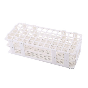 Plastic Test Tube Rack Detachable Holder Storage Stand, Holds 60, for 16mm Dia. Tubes White