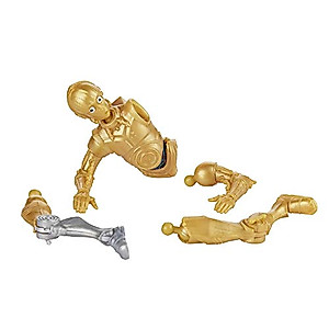 STAR WARS Galaxy of Adventures C-3PO Toy 5-inch Scale Action Figure with Fun Droid Demolition Feature, Toys for Kids Ages 4 and Up