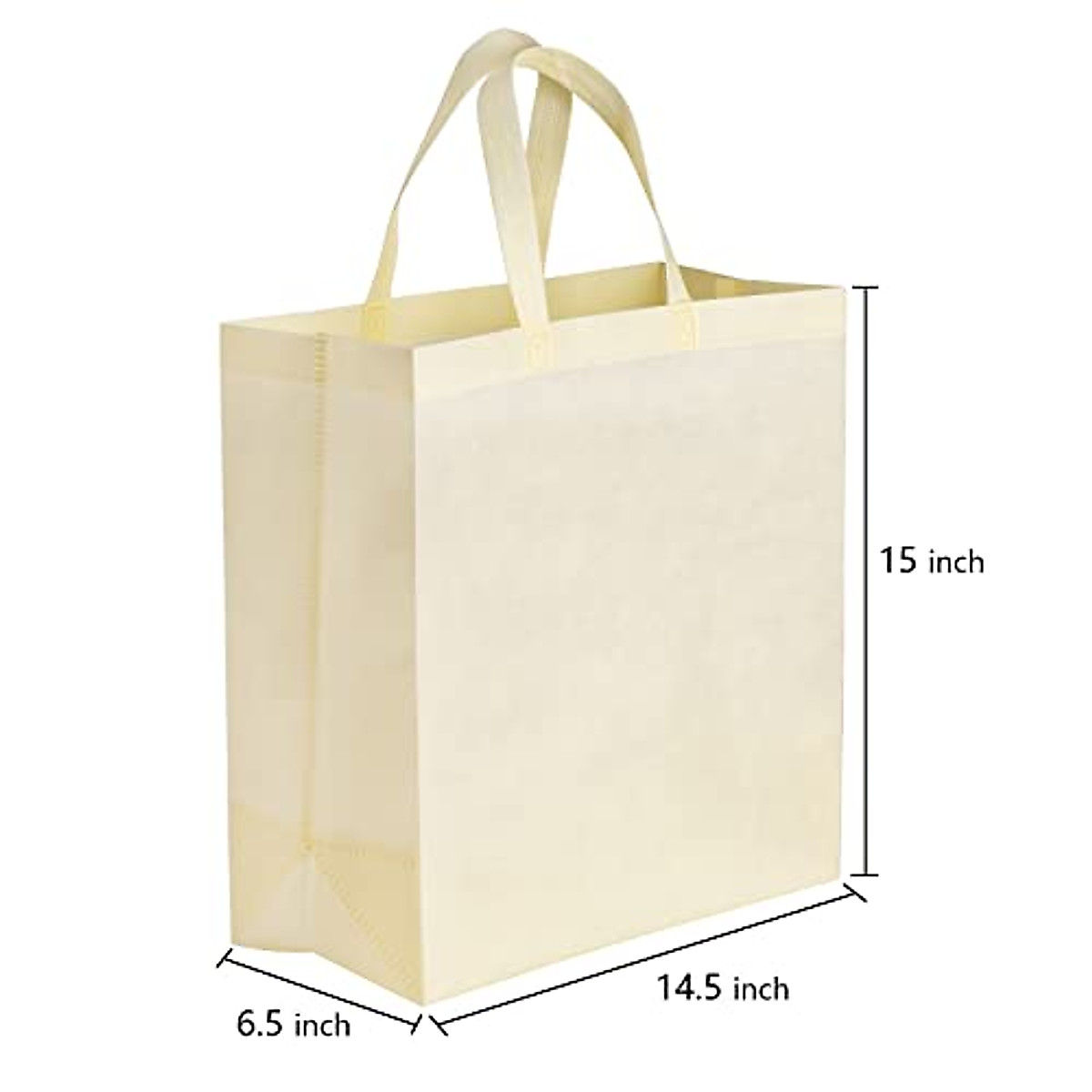 Hacaroa 25 Pack Reusable Grocery Bags, Non Woven Foldable Shopping Bags with Handles Lightweight Tote Bags Portable Shoulder Bags for Supermarket Retail Stores, Shopping Merchandise Events