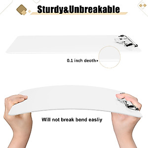 Hongri Plastic Clipboard, White Clipboard Standard A4 Letter Size Clipboards for Nurses, Students, Office and Women, Clipboard with Pen Holder and Low Profile Clip, Size 12.5 x 9 Inch, (White)
