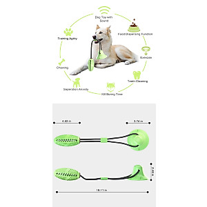 Happy Petz Dog Toy for Aggressive Chewers - Puppy Teething Toys with Suction Cup, Dog Puzzle Treat Food Interactive Ball, Teeth Cleaning Toy Accessories for Small Large Dogs