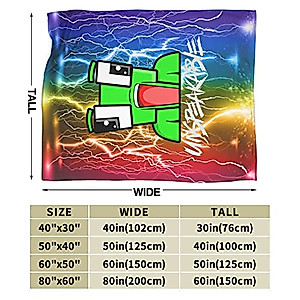 Ultra-Soft Micro Fleece Blanket 3D Fashion Print All Season Couch Sofa Warm Bed Throw Blanket Perfect for Kids Adults Family Birthday Gift 60"X50"