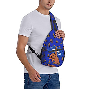 JIW Iaa Sigma Gamma Sling Bag for Women Rho Sorority Gifts Lightweight Crossbody Daypack with Adjustable Chest Bag for Sports Travel, Hiking