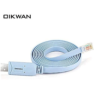 OIKWAN Console Cable USB to RJ45, USB Cable Compatible with Routers/Switch/Windows 7, 8,10,11 (10ft)