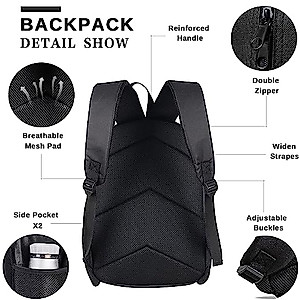 JQVQH Fashion Backpack Casual Travel Backpacks Laptop Bag With Lunch Bag Pencil Case Box, 03