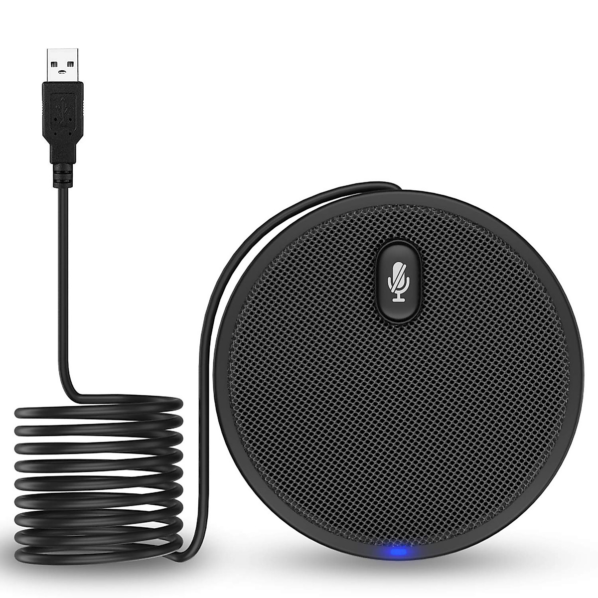 XIIVIO USB Conference Microphone, 360° Omnidirectional Condenser PC Microphones with Mute Plug & Play Compatible with Mac OS X Windows for Video Conference,Gaming,Chatting,Skype