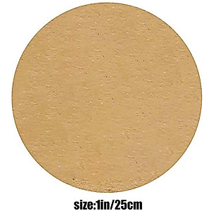 1.0x1.0Inch Labels Stickers,500 Pcs Natural Brown Kraft Stickers,Self-Adhesive Blank Stickers Handmade Baking Sticker Gift Tags Holiday Present Stickers (1x1Inch)