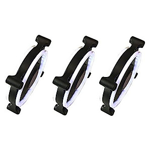 APEVIA 312L-CWH 120mm Silent Dual Rings White LED Fan with 32 x LEDs & 8 x Anti-Vibration Rubber Pads (3 Pk)