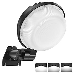 100W LED Flood Lights Dusk to Dawn Outdoor Lighting with Photocell, 15000LM Dimmable 100W/75W/50W LED Barn Light, 5000K, IP65 Waterproof LED Security Lights Area for Yard/Farmhouse/Garage/Porch/Street