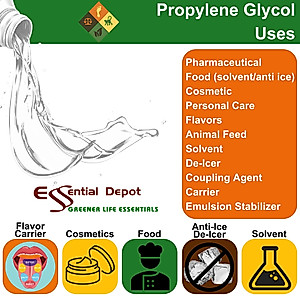Propylene Glycol - Food Grade - USP - Kosher - 18 oz net wt in a 1 Pint Safety Sealed HDPE Container with Resealable Cap