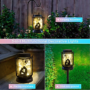 Mom and Son Solar Garden Lights, Mothers Day Gift,Gift for Mother/Grandma/Women, Garden Gift, Yard Gift, lamp Decor, Patio Outdoor Porch Waterproof Solar Lanterns, Solar Powered Outdoor Decor Lights