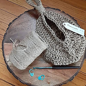 Teardrop Hanging Basket, made with jute twine, Handmade in US. (Small & Medium)