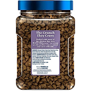 Blue Buffalo Wilderness Crunchy Cat Treats, Chicken 12-oz Tub