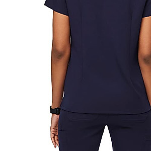 FIGS Casma Three-Pocket Scrub Top for Women – Navy Blue, M