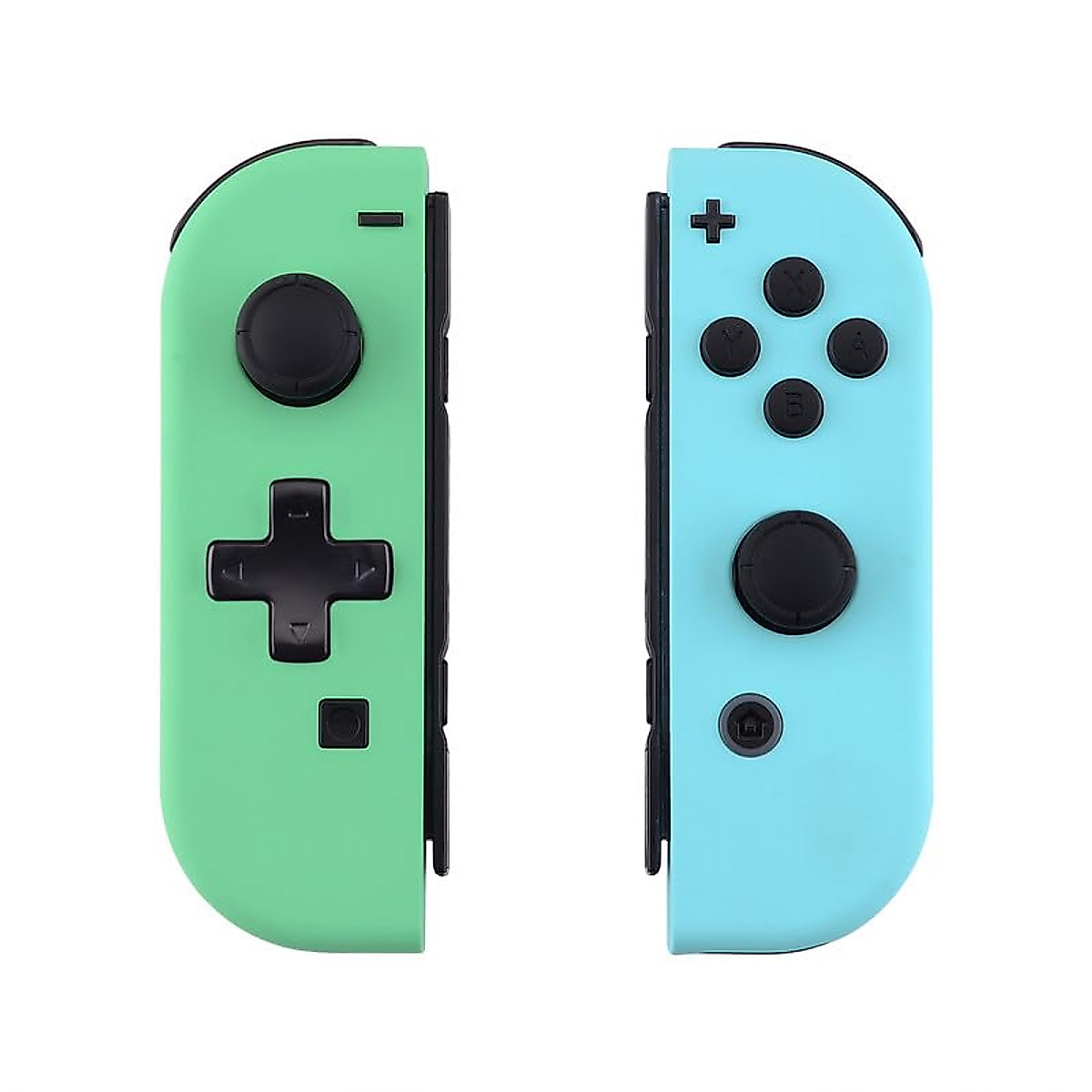 eXtremeRate Mint Green & Heaven Blue DIY Housing (D-Pad Version) with Full Buttons for Joycon Handheld Controller, Replacement Shell for Nintendo Switch & Switch OLED [Only The Shell, NOT The Joycon]