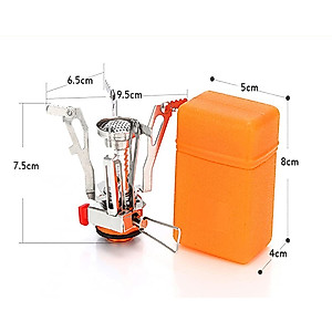AOTU Portable Mini Camping Stoves Backpacking Stove with Piezo Ignition Miniature Portable Picnic Camping Stove for Outdoor Camping Hiking Cooking(0.25 lb Portable Ultralight Burner)