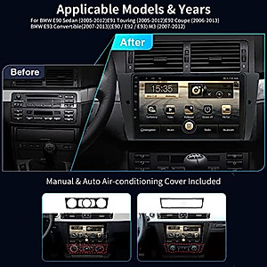 Bruynic 2023 New Version Car Stereo Support Apple CarPlay & Android Auto with GPS,WIFI,Bluetooth,Split Screen Android 12.0 Double Din Car Radio, Compatible with BMW 3 Series 2005-2012(E90/E91/E92/E93)