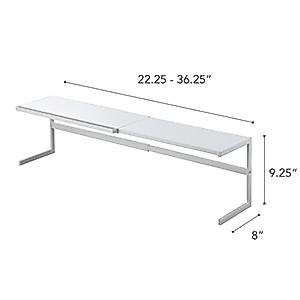 Yamazaki Home Tower Expandable Support Rack - Kitchen Storage Shelf Organizer - Large - Steel