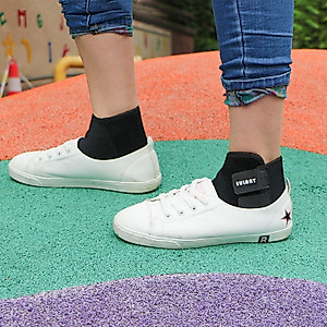 EULANT Kids Ankle Brace 1 Pair, Children Ankle Support, Ankle Compression Sleeve for Foot & Ankle Swelling, Achilles Tendon, Joint Pain, Injury Recovery, Black S