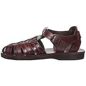 Barak - Leather Closed Toe Sandal - Brown