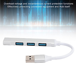 USB C Hub Multiport Adapter, USB3.0 Hub 4 Port Aluminum Alloy Adapter Converter UltraHigh Speed Splitter Accessories