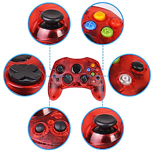 Classic Controller S-Type Wired Gamepad for Xbox S Type Console (Ruby Red)