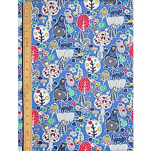 9 Pcs Animal Fabric Patterns Fat Quarters Quilting Fabric Bundles No Repeat Designs for Baby Boy Kids,18"x 22" …