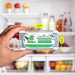 Fridge Deodorizer (5 Pack) Natural and Unscented Activated Charcoal Refrigerator Deodorizer - Fridge Odor Eliminator for Freezers, Coolers, and Lunch Boxes