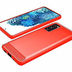 Osophter for Galaxy S20 FE Case,Samsung S20 FE 5G Case Shock-Absorption Flexible TPU Rubber Protective Cell Phone Cover for Samsung Galaxy S20 FE 5G(Red)