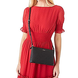 kate spade purse handbag crossbody Shimmy glitter (One size, Crossbody-Black)