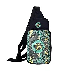 PERFECTSIGHT Travel Bag for Nintendo Switch/Lite/OLED, Cute Crossbody Shoulder Bag for Tears of The Kingdom, Portable Sling Backpack Game Carrying Case for NS Console Dock Joy-Cons Accessories, Green