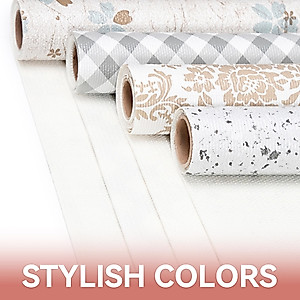 Ray Star Cabinet Liner, 18Inch X 8Feet Waterproof Shelf Liners for Kitchen Cabinets Non-Adhesive Unique Floral Non Slip Grip Liner Easy Clean Pantry Refrigerator Cupboard Drawer