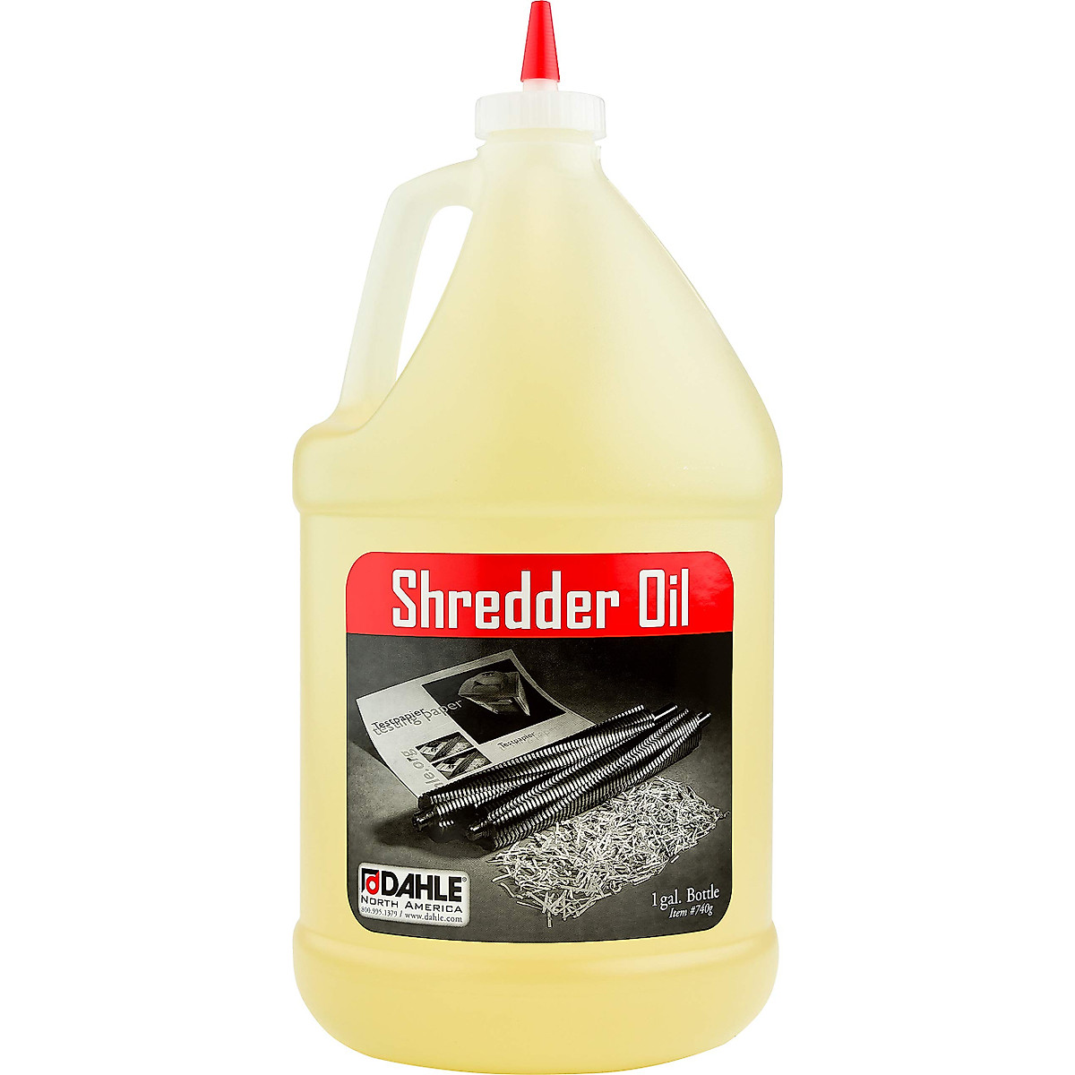 Dahle Shredder Oil Reduces Friction and Optimizes Performance in Paper Shredders, For Use In All Shredders, 4 - 1 gal. Bottles