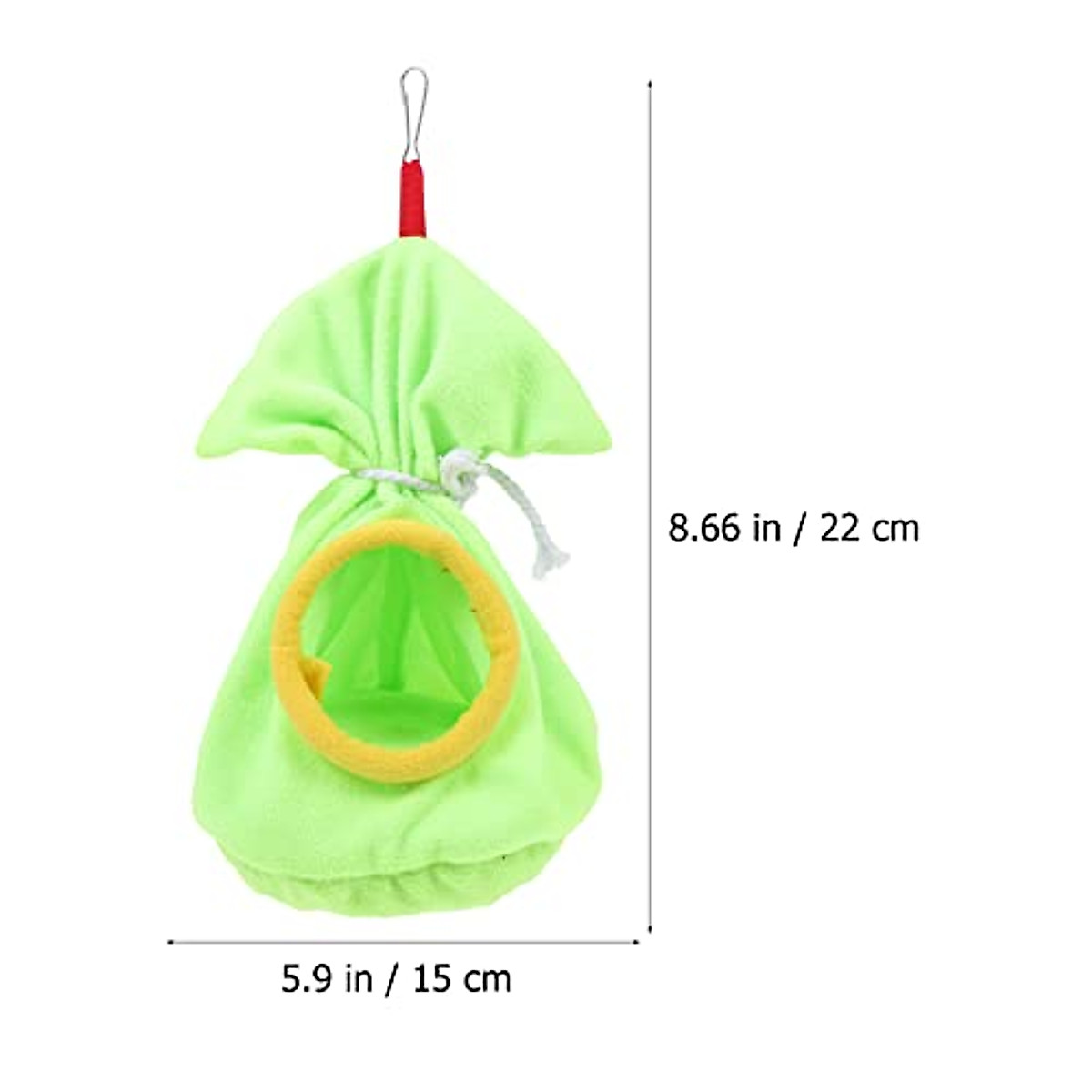 Warm Bird Hammock 2pcs Winter Warm Bird Bird Cage Bird Nesting Bag Bird Hut Bag Nest Parrot Cage Plush Finch Cage