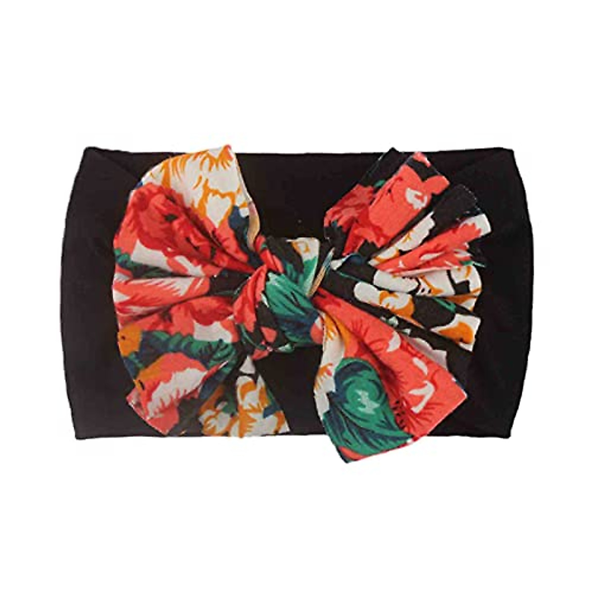 Beehong Infant Bow Hairband Stretch Baby Floral Girls 1PC Headband Headwear Kids Hair Accessories Kids That are 8 (Black, One Size)