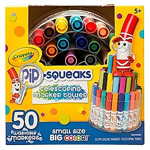 Crayola Pip Squeaks Marker Set, 50 Washable Markers, Gift for Kids