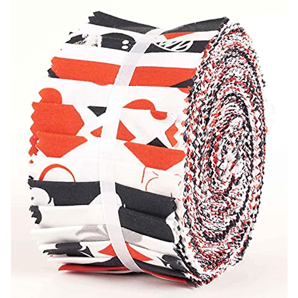 Soimoi 40Pcs Poker Card Print Cotton Precut Fabrics for Quilting Craft Strips 2.5 inches Jelly Roll - White & Black