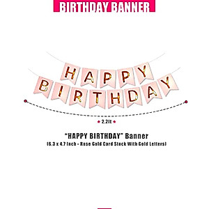 PartyForever Rose Gold Dirty 30 Balloon Birthday Decorations for Her Dirty Thirty 30th BDay Supplies for Women