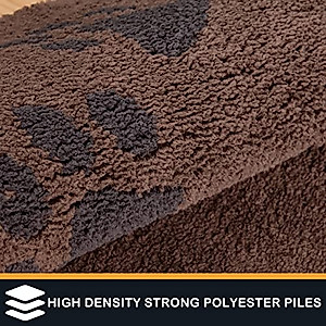 PURRUGS Dirt Trapper Door Mat 24" x 35.5", Non-Skid/Slip Machine Washable Microfiber Entrance Rug, Shoes Scraper, Dog Door Mat, Super Absorbent Floor Mat for Muddy Wet Shoes and Paws, Brown