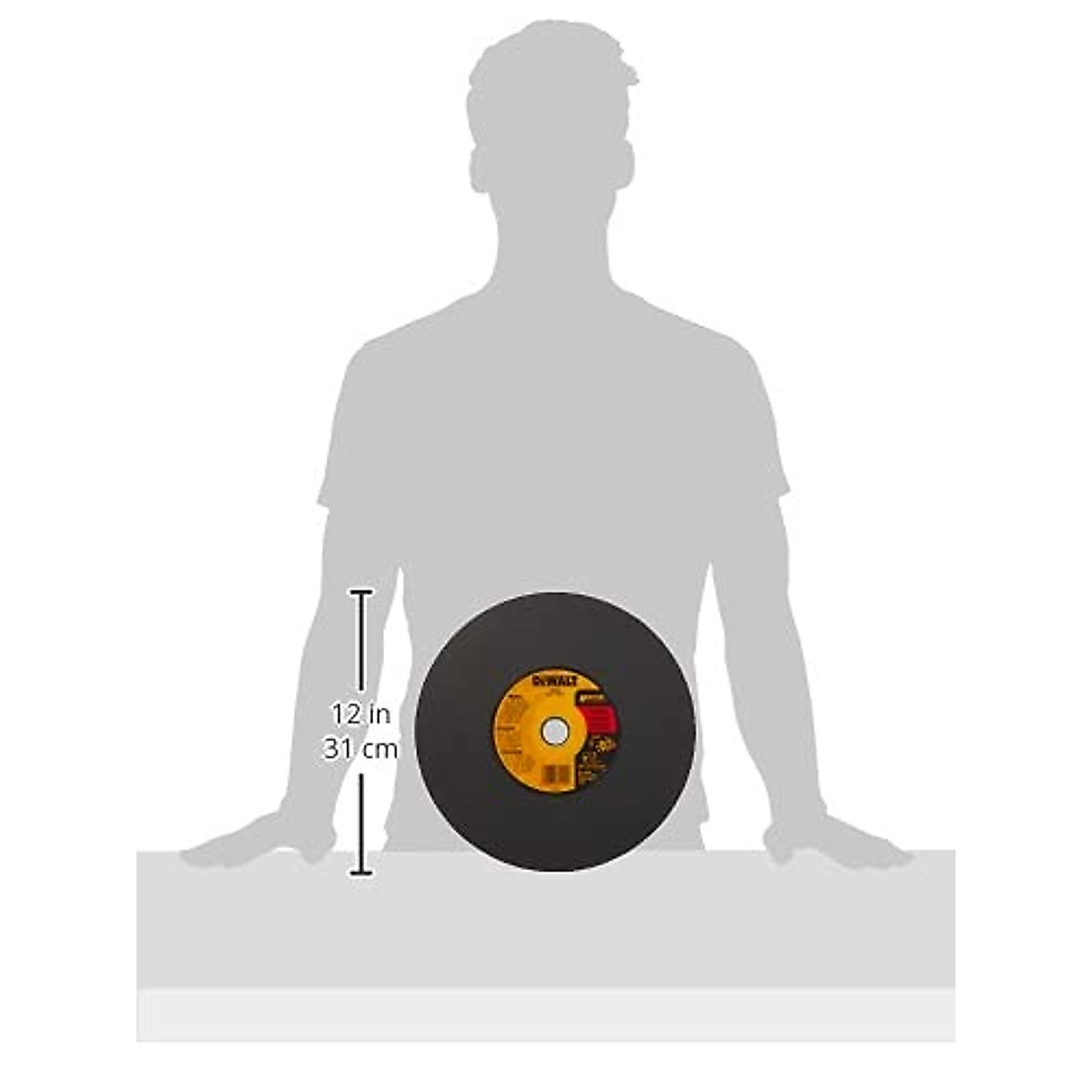 DEWALT Cutting Wheel For Metal, A24N Abrasive, 12-Inch x 1/8-Inch x 1-Inch (DW8022)