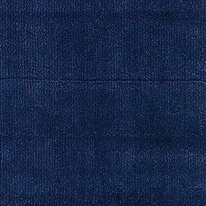 Machine Washable Solid Design Non-Slip Rubberback 2x6 Soft Shag Runner Rug for Hallway, Bedroom, Bathroom, Living Room, Kitchen, 2'2" x 6', Navy