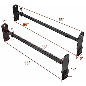 TONGUC Fits Ladder Roof Rack Rain Gutter Bars Steel Upper -432 FFEESVLRRRGCBN,Simple Installation, Fast delivery from US Warehouse, Free Returns and exchanges and exchanges